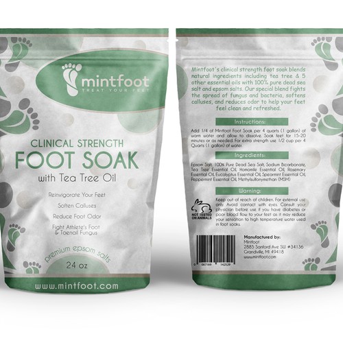 Designs | Design a Memorable Pouch Package for a Sea Salt Foot Soak by ...
