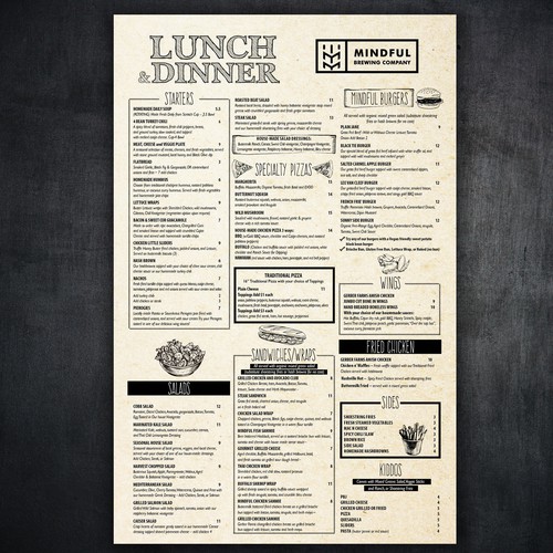 Design Menu layout for new craft brewery and restaurant | Menu contest