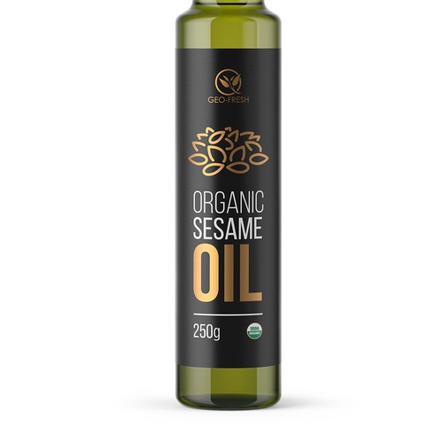 Organic Cold Pressed Oils Label Design | Product label contest