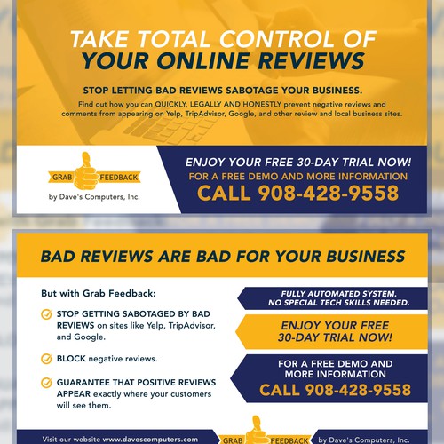 Create Postcard for Review Management Service | Postcard, flyer or ...