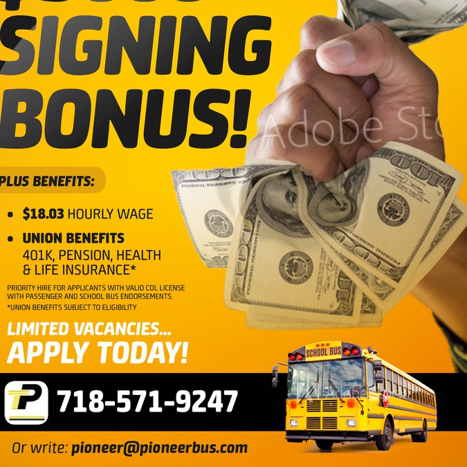 Design a compelling advertisement to hire school bus drivers | Postcard ...