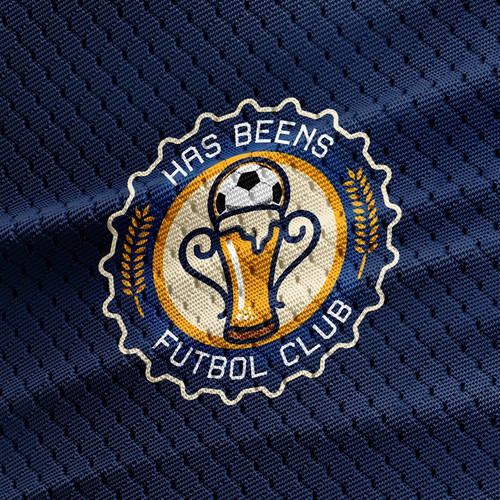 Funny/crude soccer crest/badge for a bunch of married middle aged ...