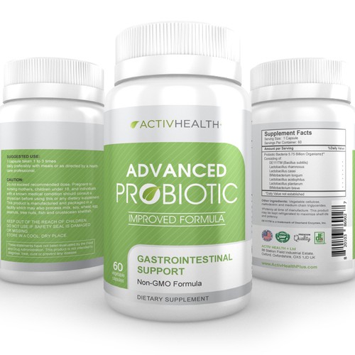 Create an attractive Probiotic Supplement Bottle Label | Product label ...