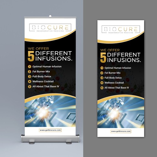 IV Therapy Pull-Up Banner | Signage contest