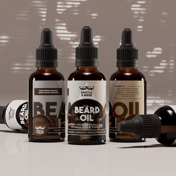 Design a luxury vintage beard oil bottle & box | Product packaging ...