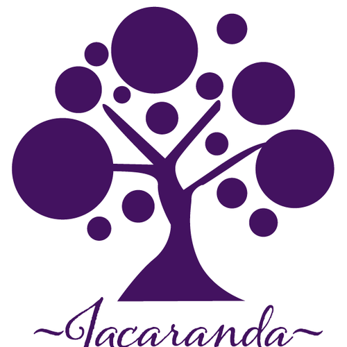 Create a capturing Jacaranda tree fine sketch illustration for a food ...