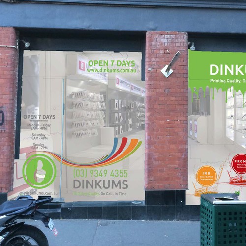 Creative shop front design for print & design business | Signage contest