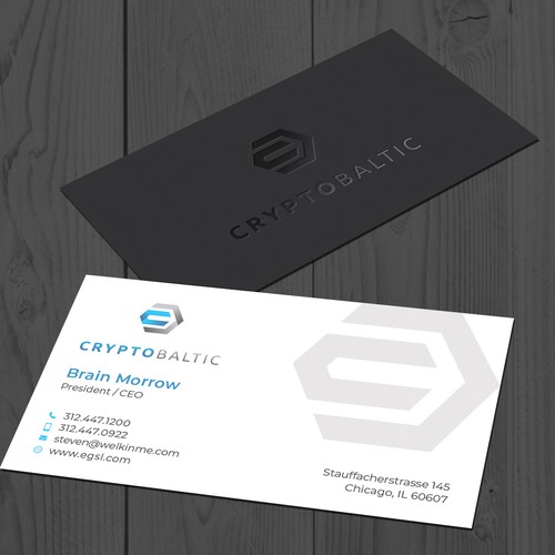 Cryptocurrency & Blockchain Business Card Company | Business card contest