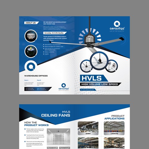 Designs | Aerauliqa needs a brochure for HVLS ceiling fans | Brochure ...