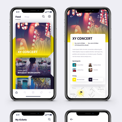 Designs | Design UI for awesome event ticketing app! | App design contest