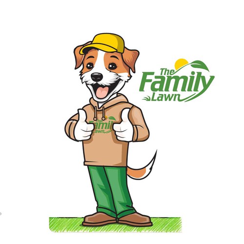Designs | Crayon-style Dog Mascot for Lawn Service Business (with more ...