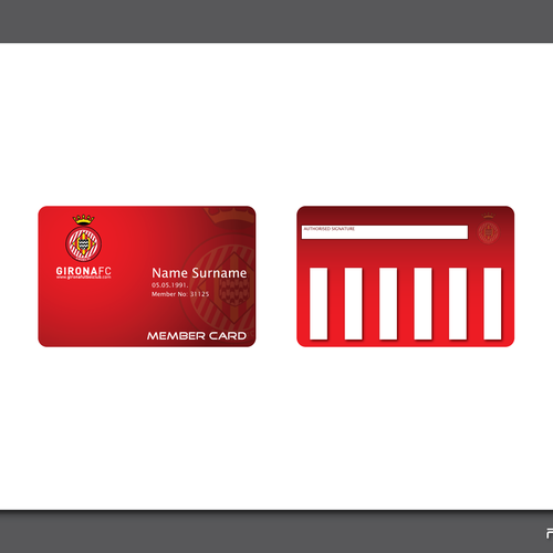 MEMBER CARD FOR SPANISH FOOTBALL CLUB | Stationery contest