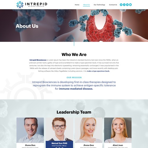 Designs | Biotech Website Design | Web page design contest