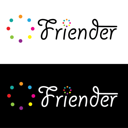 CREATE FUN, PLAYFUL AND COLORFUL LOGO "FRIENDER," THE NEXT TINDER ...