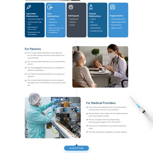 Designs | Website design for medical manufacturing facility. | Web page ...