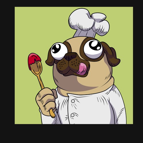 Designs | A cartoon pug character - nft project | Character or mascot ...