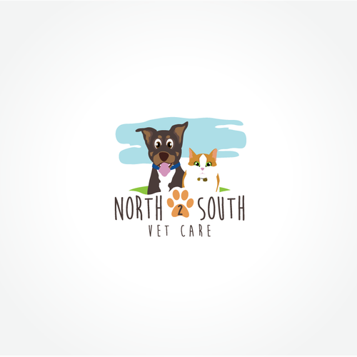 Create a mobile vet logo using my two adorable and loved pets as the ...