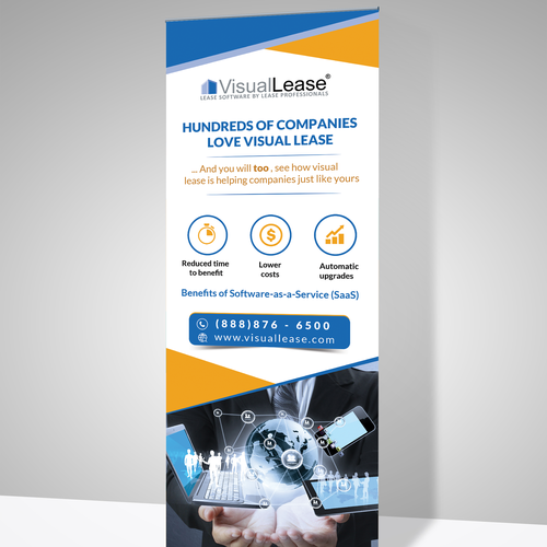 Visual Lease - 2 pop-up banners | Signage contest