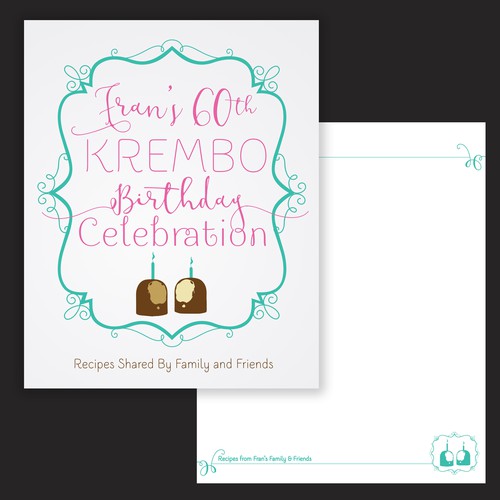 Design a unique cookbook cover and inside page template for birthday ...