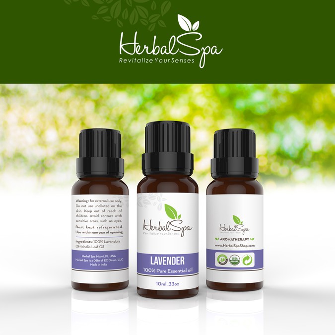 Herbal Spa Essential Oil Bottle Design Needed | Other packaging or ...