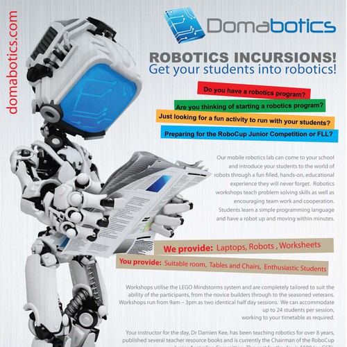 Flyer for Robotics classes | Print or packaging design contest