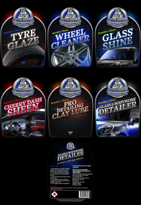 High End Car Detailing Label Range Required | Product label contest