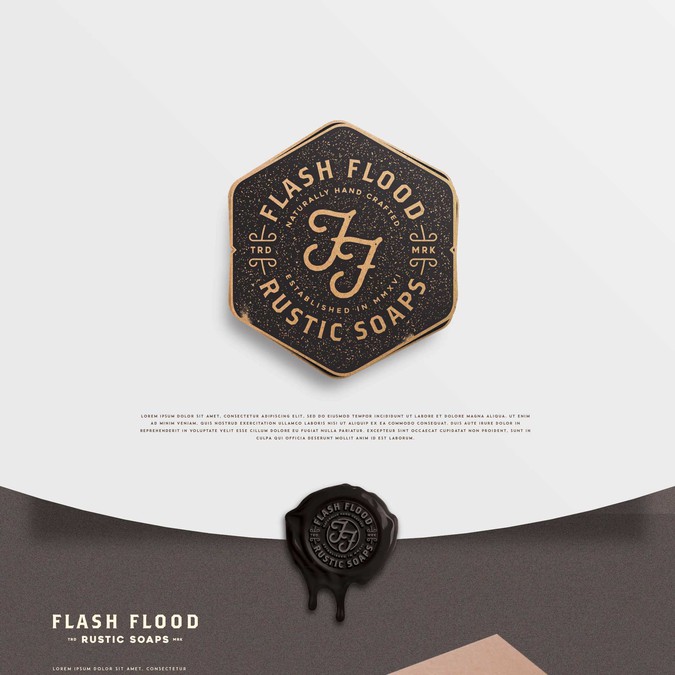 Design a rustic, vintage, hipster but classic logo for "Flash Flood ...