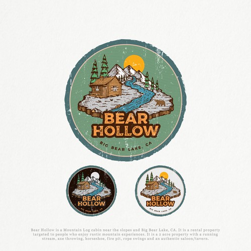 Designs | Design for a Rustic Mountain Lodge Retreat | Logo design contest