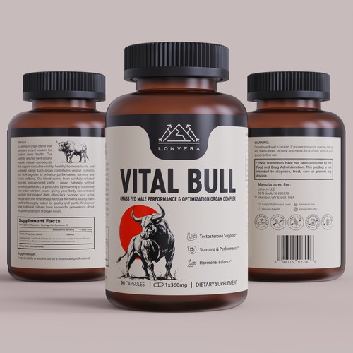 Designs | Design A Manly Supplement Lable For Male Beef Organ Blend ...