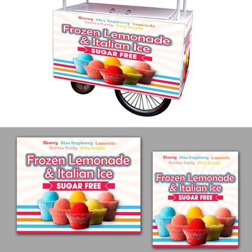Frozen Lemonade and Italian Ice cart design | Signage contest