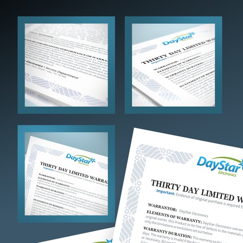 Warranty Card Design for Electronics Business | Print or packaging ...