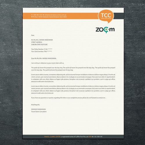 Striking A4 Letterhead | Stationery contest