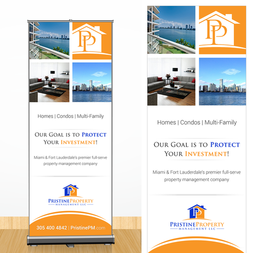 Create an eye-catching banner for Pristine Property Management ...