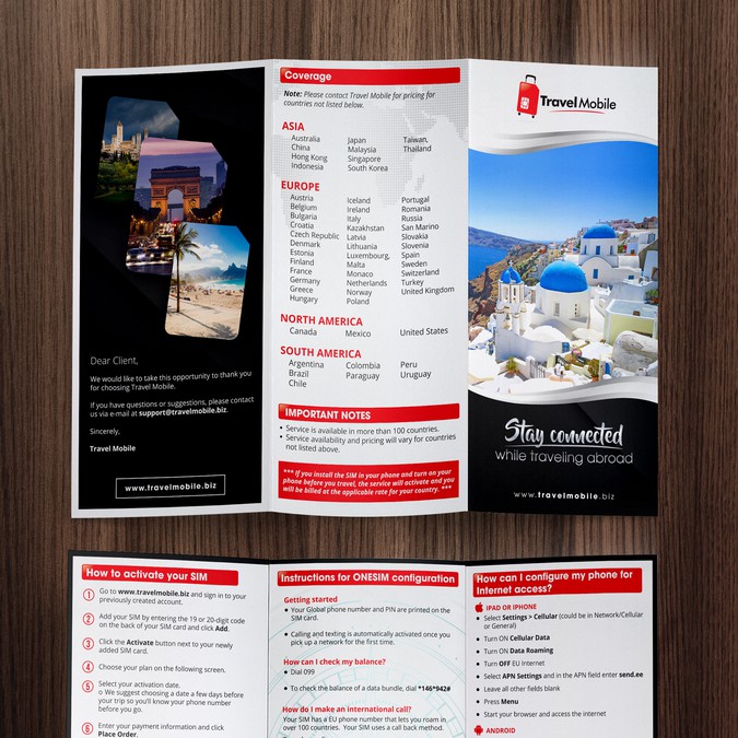 International SIM Card Product Jacket | Brochure contest