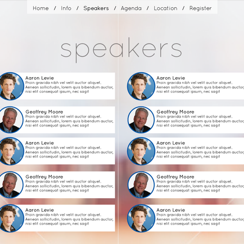 The 2013 Customer Success Conference Webpage | Web page design contest