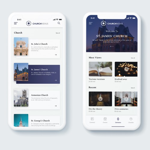 Church app redesign | App design contest