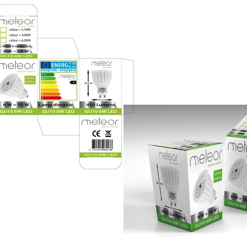Packaging design for range of High Spec LED Lights | concurso Embalagem