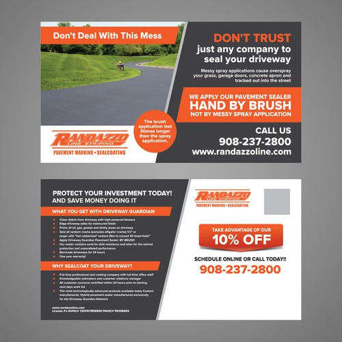 Design a Postcard - Driveway Sealcoating | Postcard, flyer or print contest