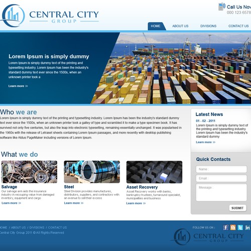 Holding Company with 3 Divisions Needs Web Design! | Web page design ...