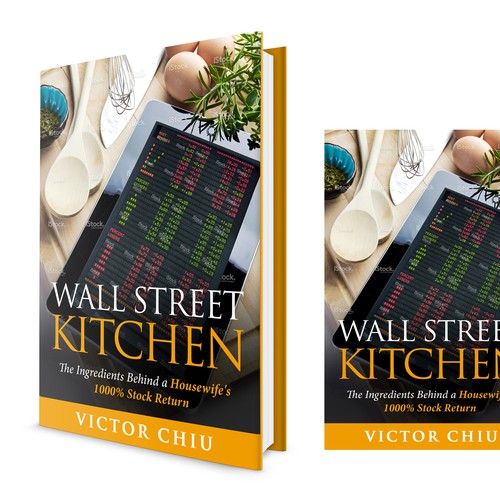 Create a professional, elegant, and fun financial book cover for Victor ...