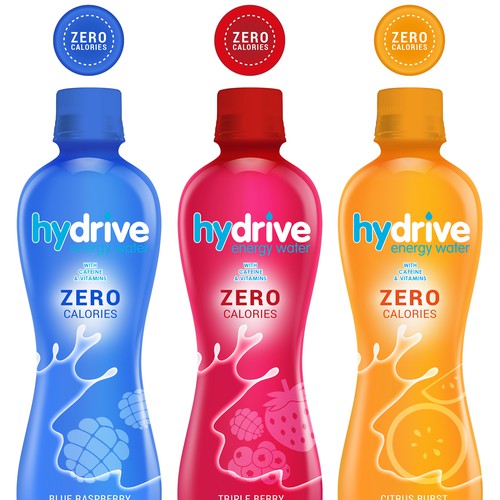 Create upscale, eye-catching bottle label for HYDRIVE Energy Water ...