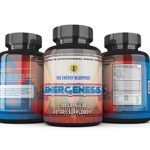 Design the label for the best energy enhancing nutritional supplement ...