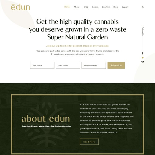 Designs | We need a powerful web design for our Sustainable Cannabis ...