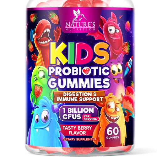Designs | Cute Kids Probiotic Gummies Design needed for Nature's ...