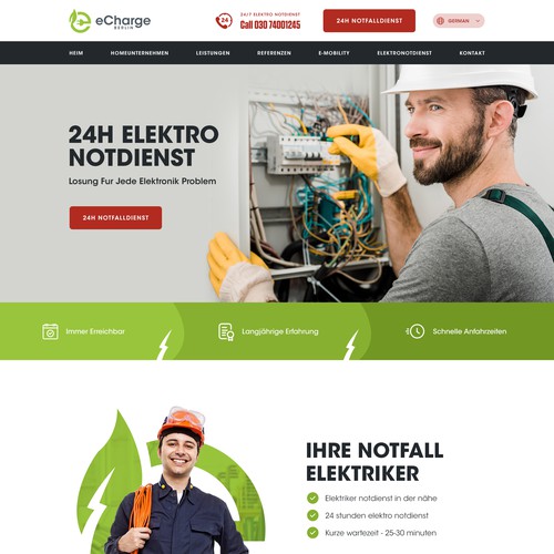 Designs | Gestalte eine neue Webseite für ein Elektro Unternehmen | Web ...
