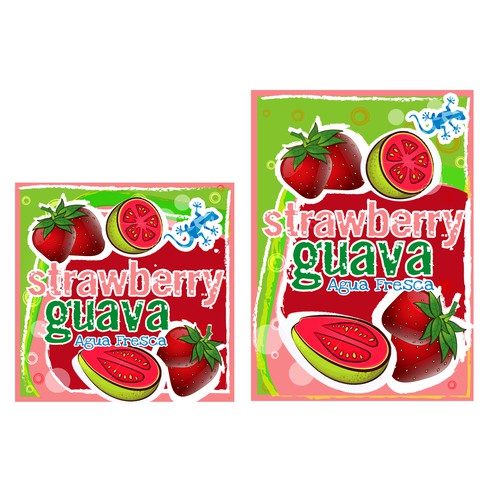 Beverage flavor label for "Strawberry Guava" "Agua Fresca" | Product ...
