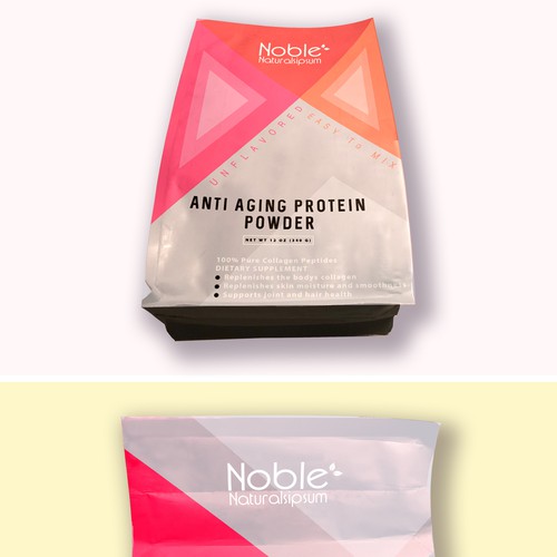 Creative bag design for collagen protein powder | Product packaging contest