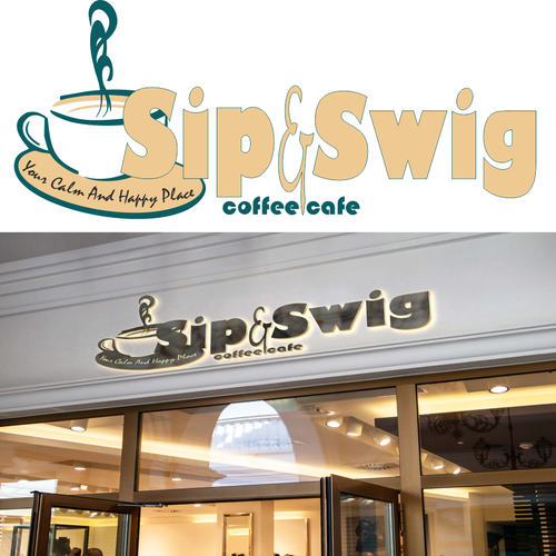 Sip & Swig Coffee Cafe | Logo design contest