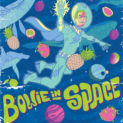Designs | Bowie in Space Beer Poster Design | Illustration or graphics ...