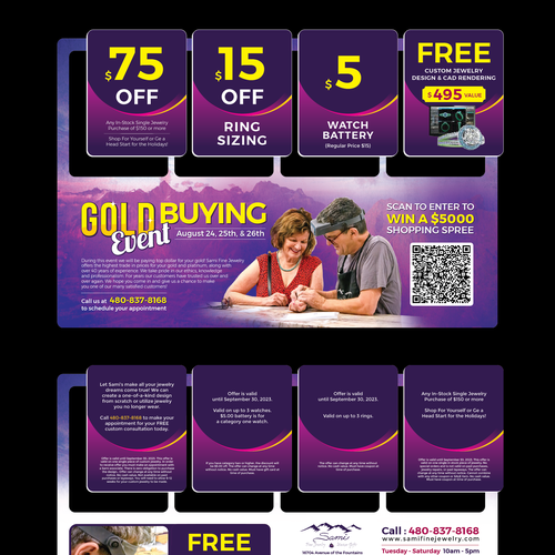 Designs | Plastic Mailing Postcard for Jewelry Store Coupons | Postcard ...